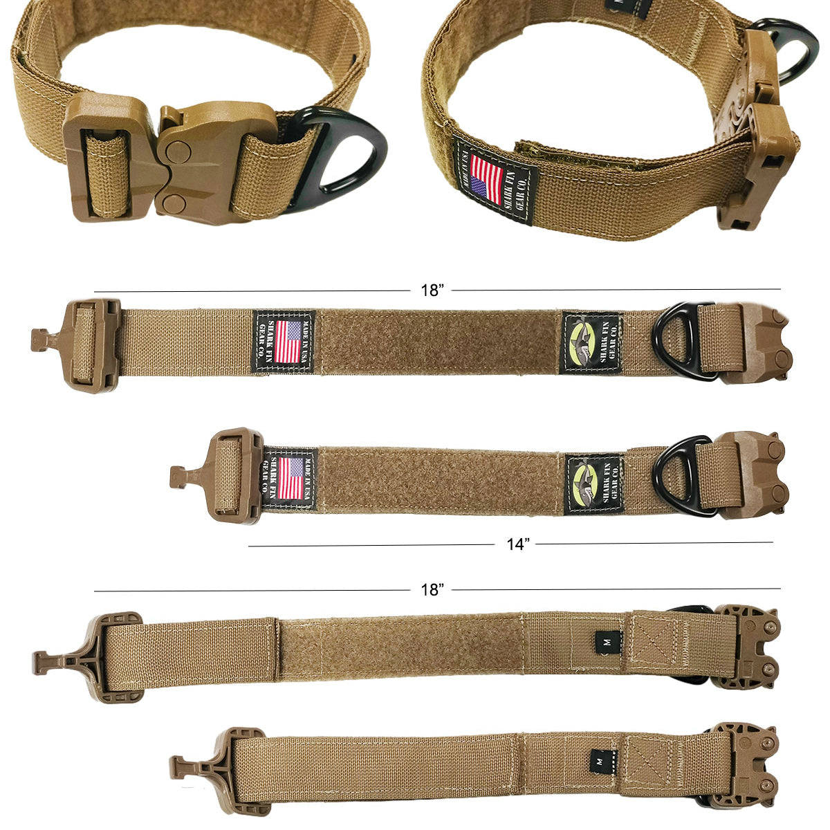 Tactical Dog Collar Heavy Duty - Made In the USA – Shark Fin Gear Company